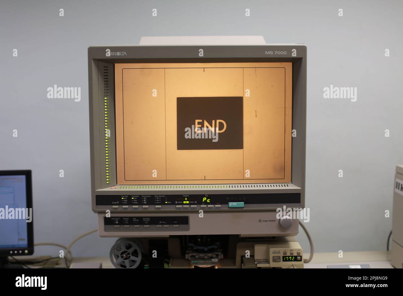 the end of microfilm Stock Photo - Alamy