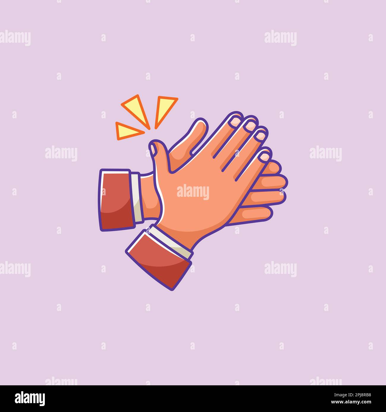 Clapping hands gesture cartoon style Stock Vector Image & Art - Alamy