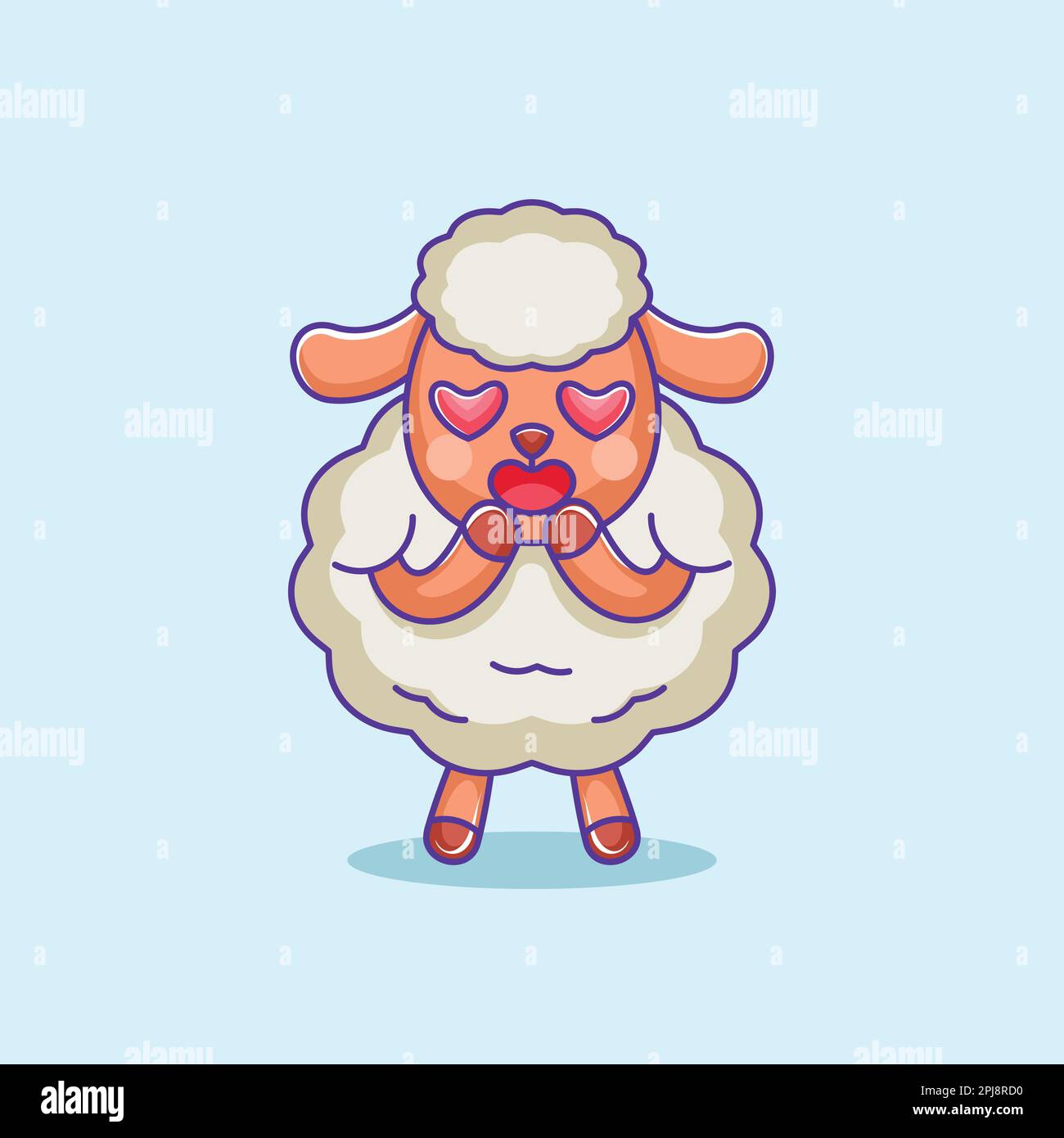 Cute goat in cartoon style Stock Vector Image & Art - Alamy