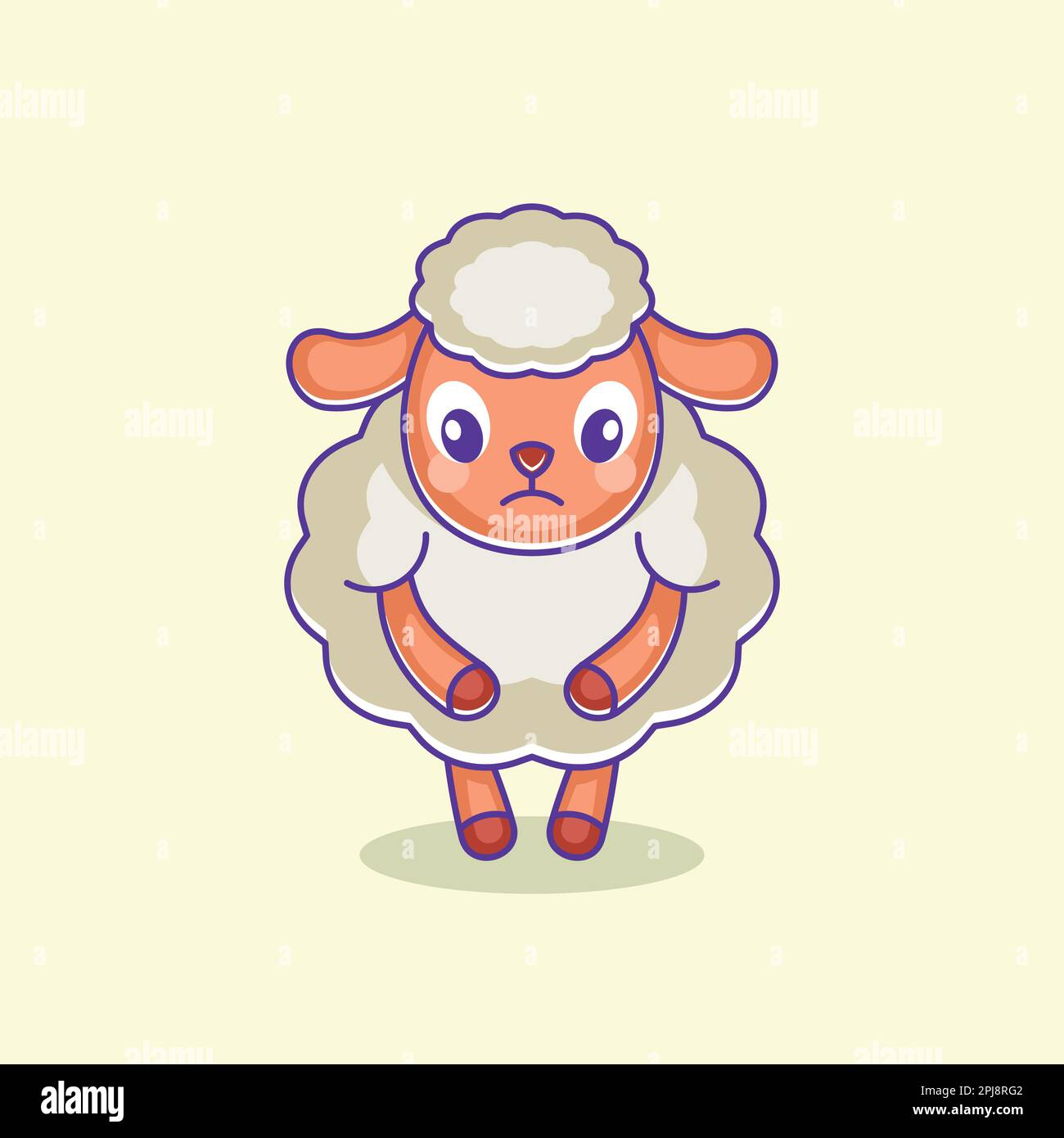 Cute sheep is feeling sad Stock Vector Image & Art - Alamy