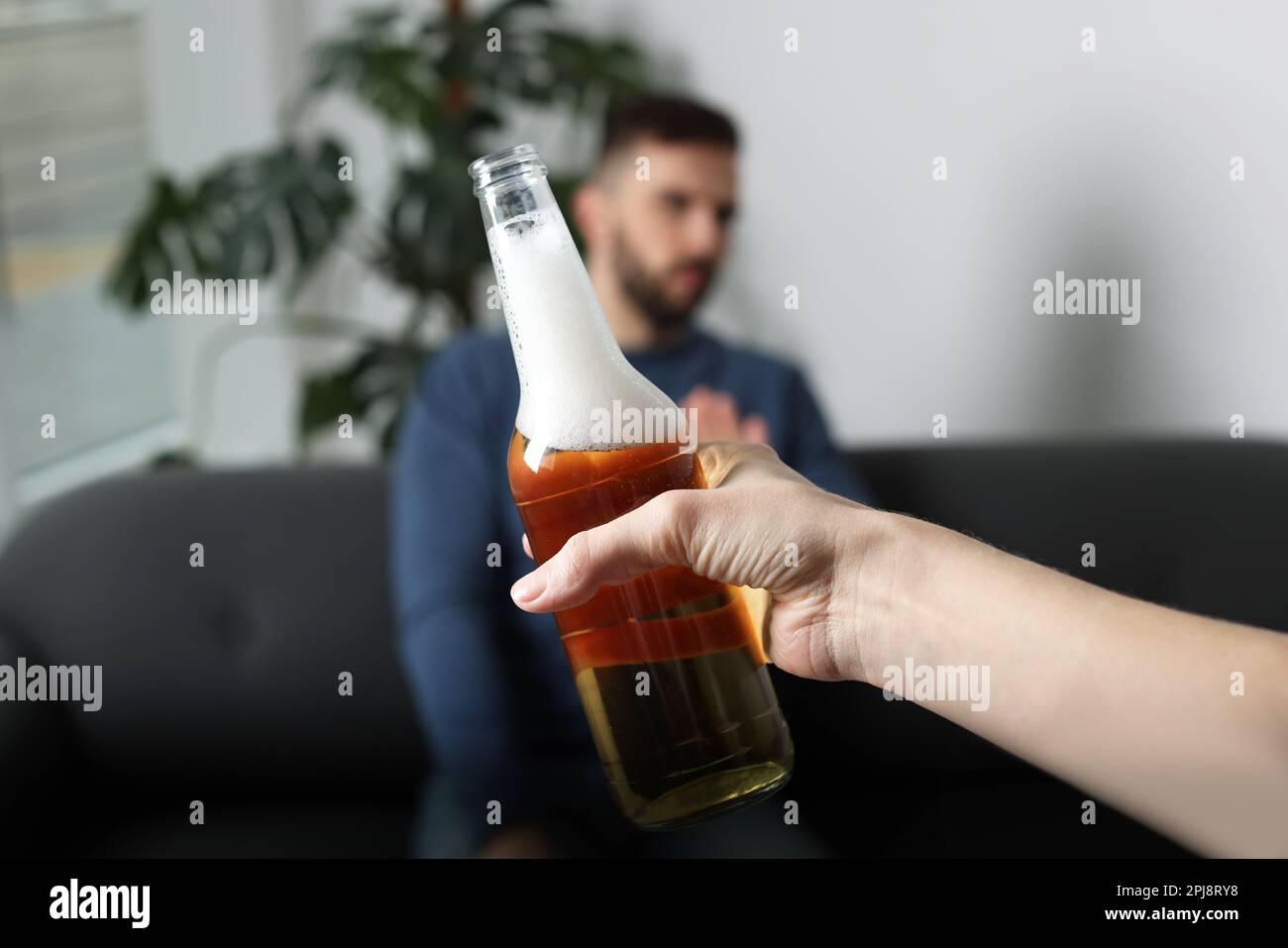 Man refusing alcohol hi-res stock photography and images - Alamy