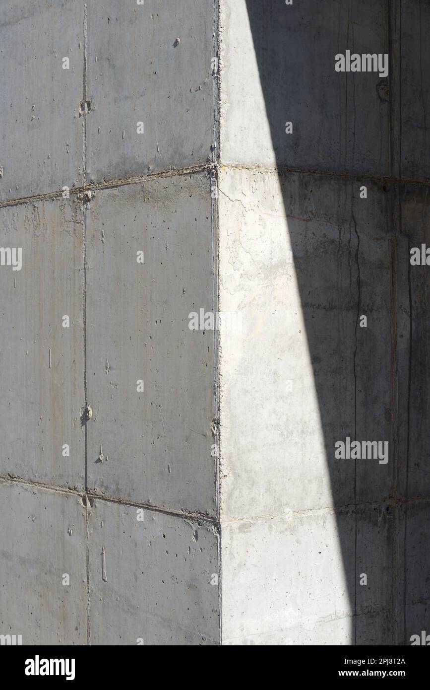 Texture of an old and weathered reinforced concrete wall Stock Photo ...