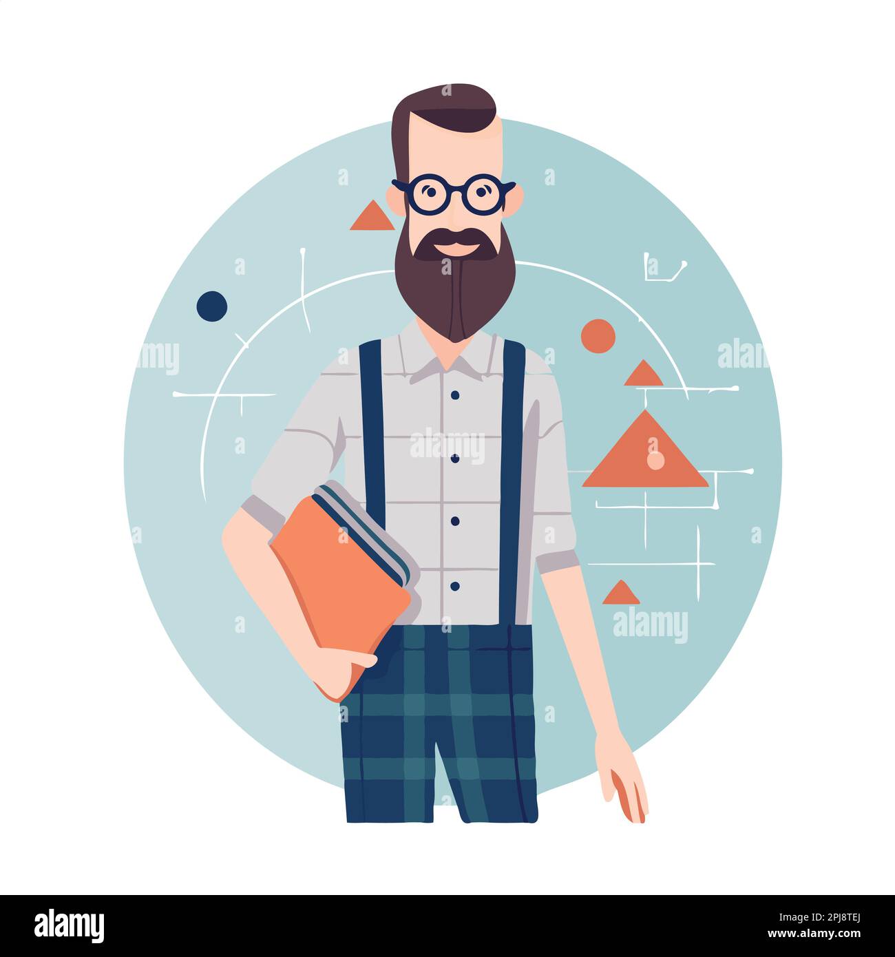 teachers day math teacher white background minimalist vector ...