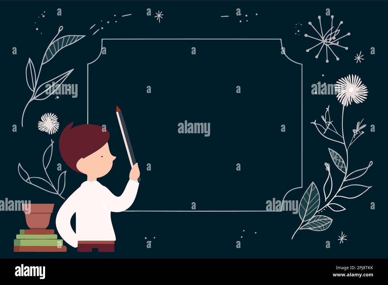 teachers day adult teacher with blackboard in background minimalist ...