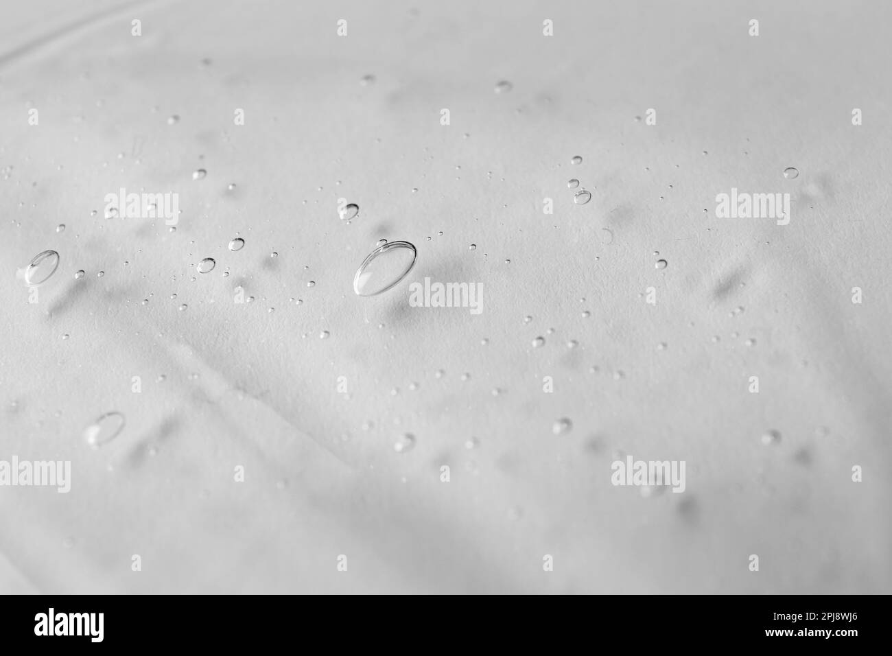 Texture of transparent shower gel on white background, closeup Stock ...