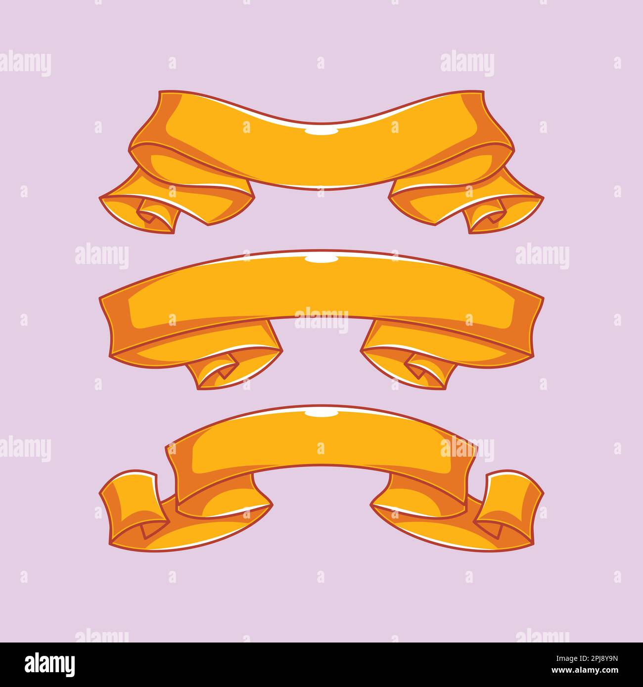 Ribbon set cartoon tattoo vector illustrations for your work logo Stock ...