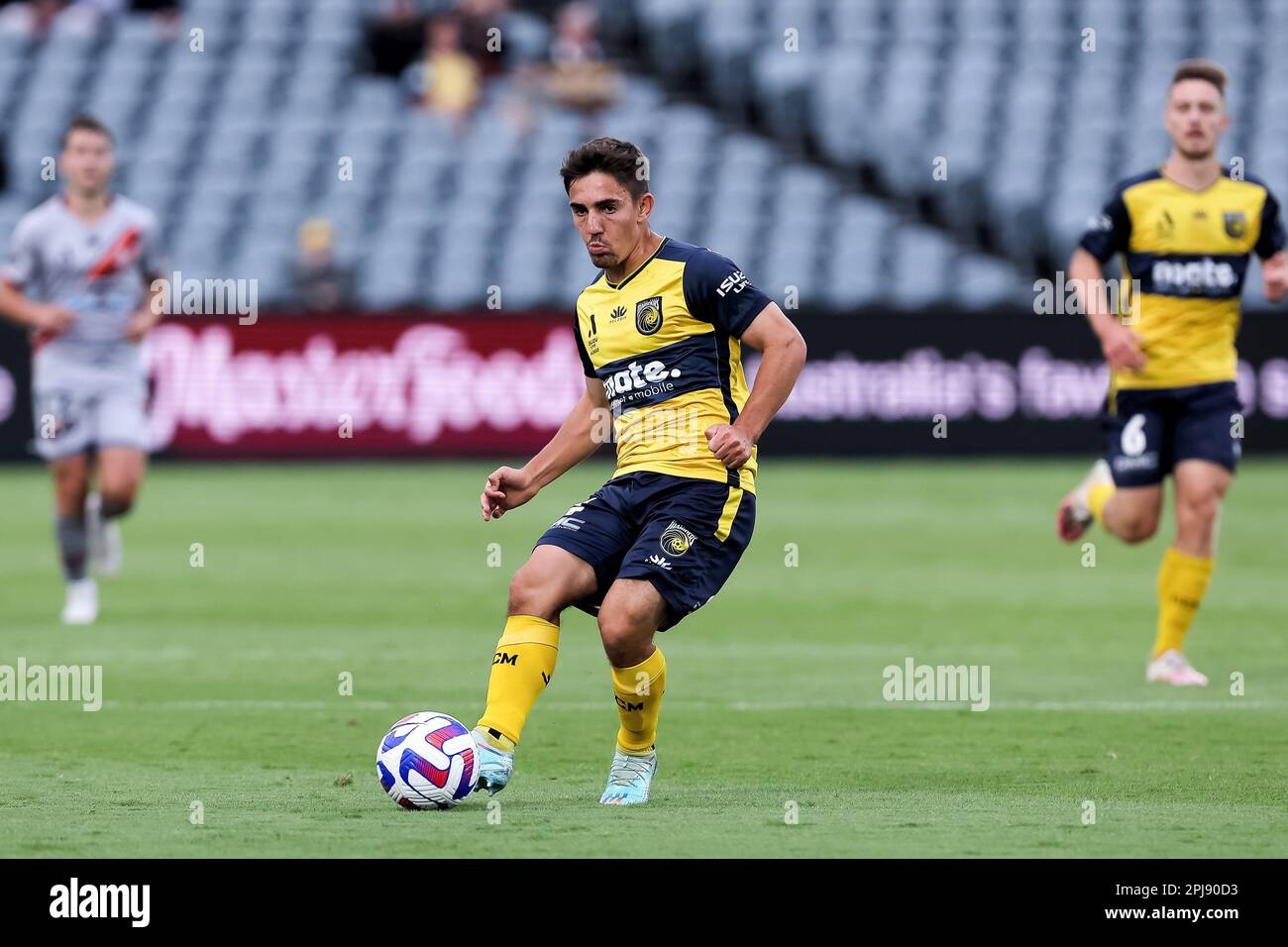 Gosford, Australia, 1 April, 2023. Josh Nisbet of Central Coast ...