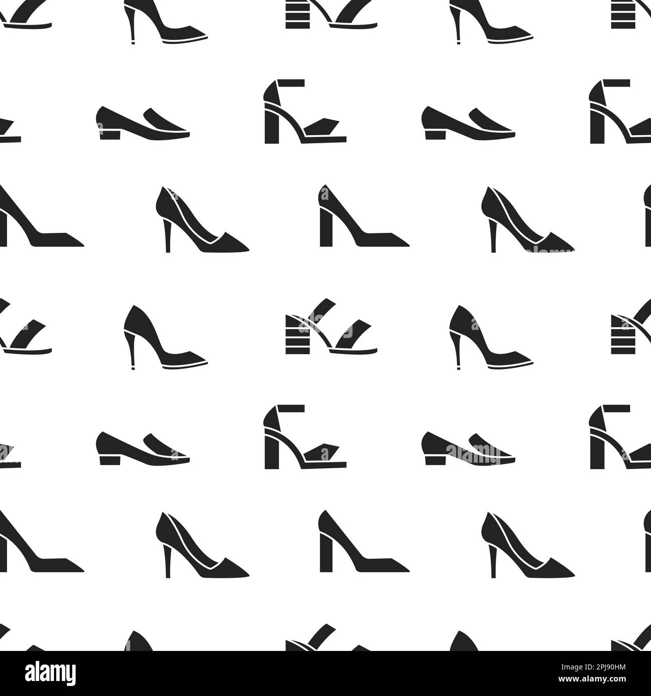 Female footwear illustration Black and White Stock Photos & Images - Alamy