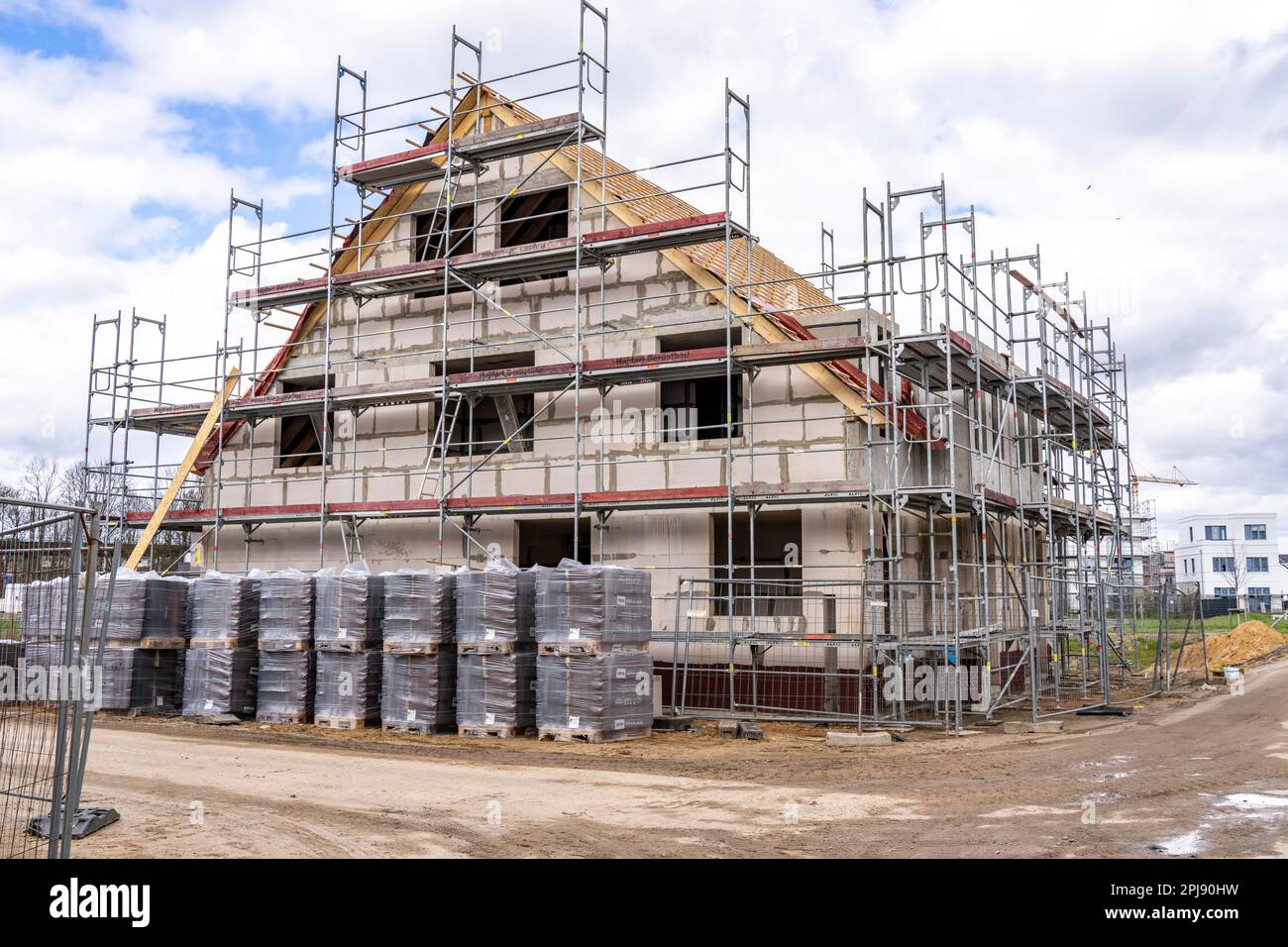 New development district, around 140 detached and semi-detached villas ...