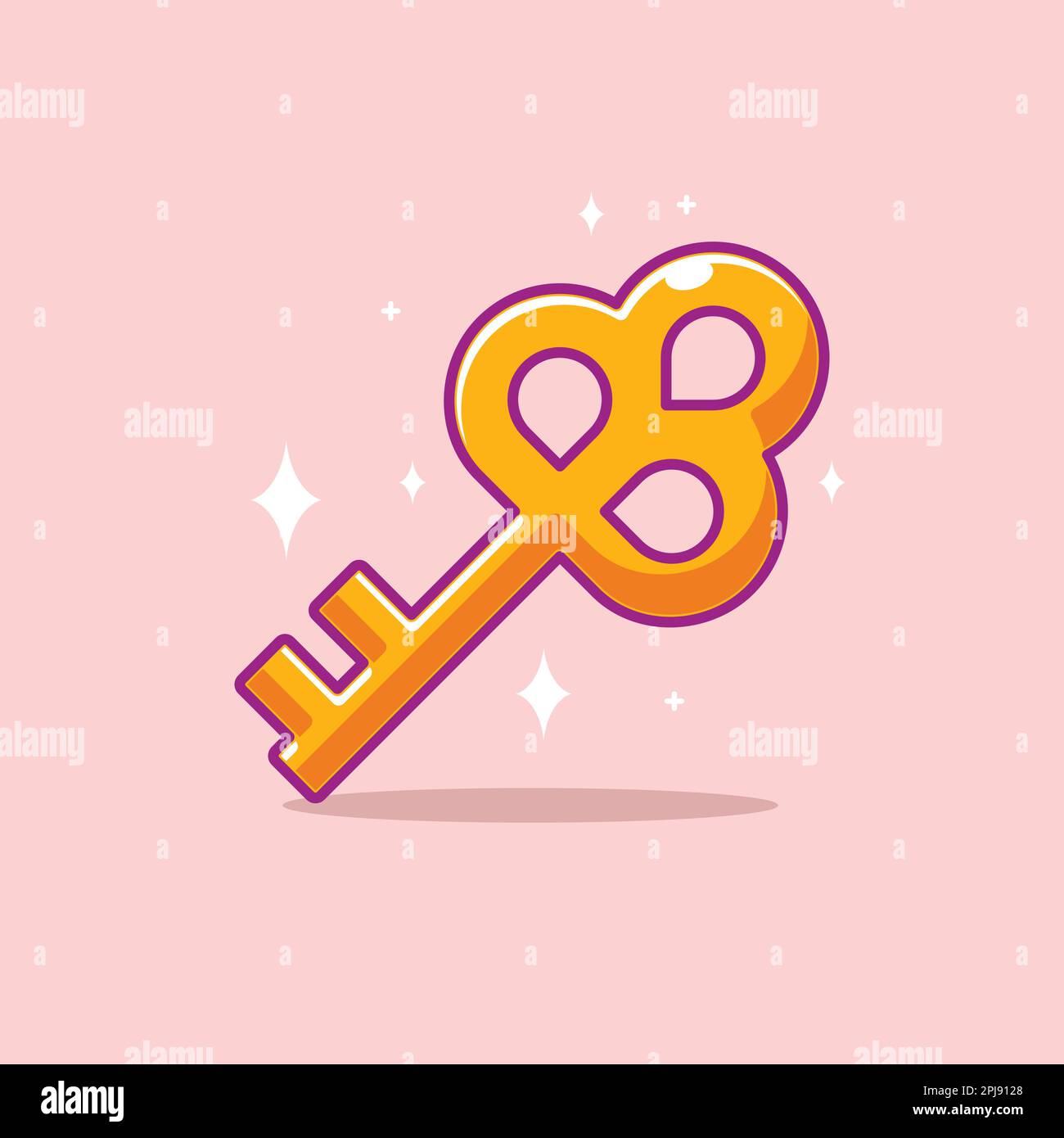 Golden key security access cartoon Stock Vector Image & Art - Alamy