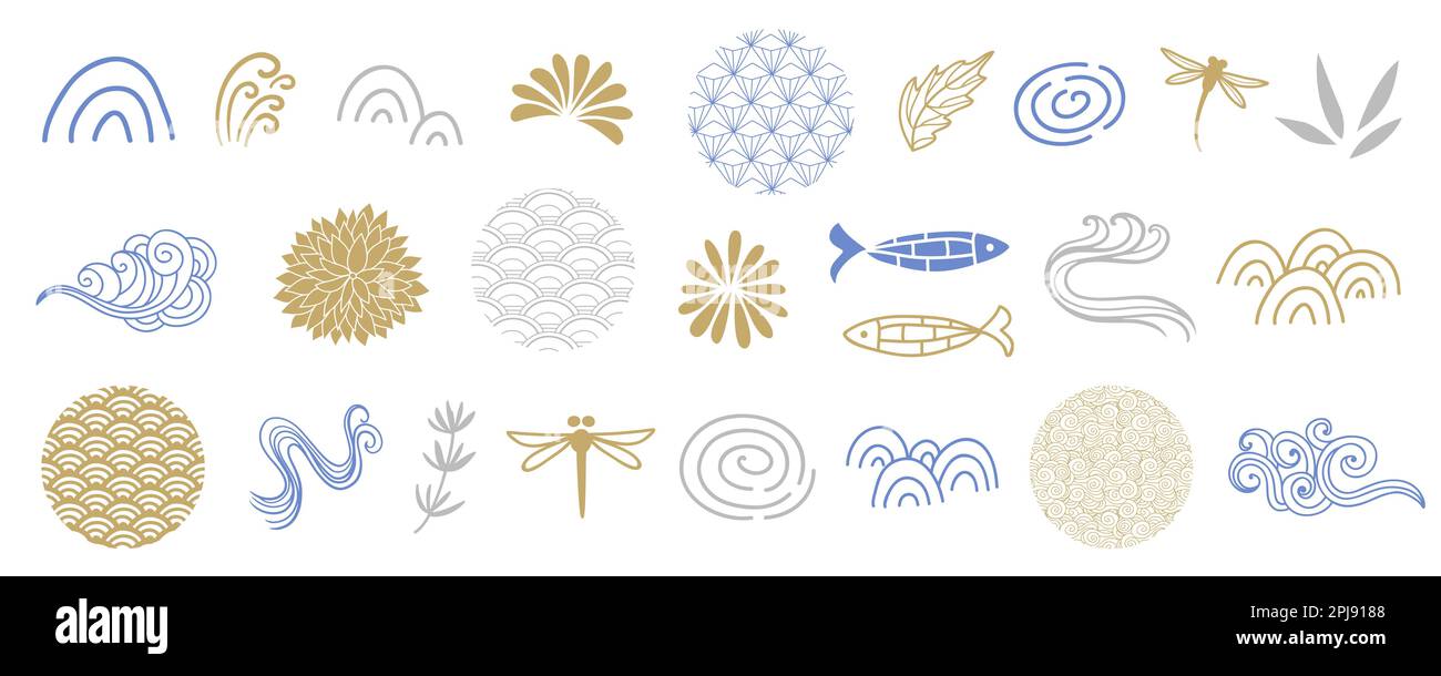 Traditional japanese art waves hi-res stock photography and images - Alamy