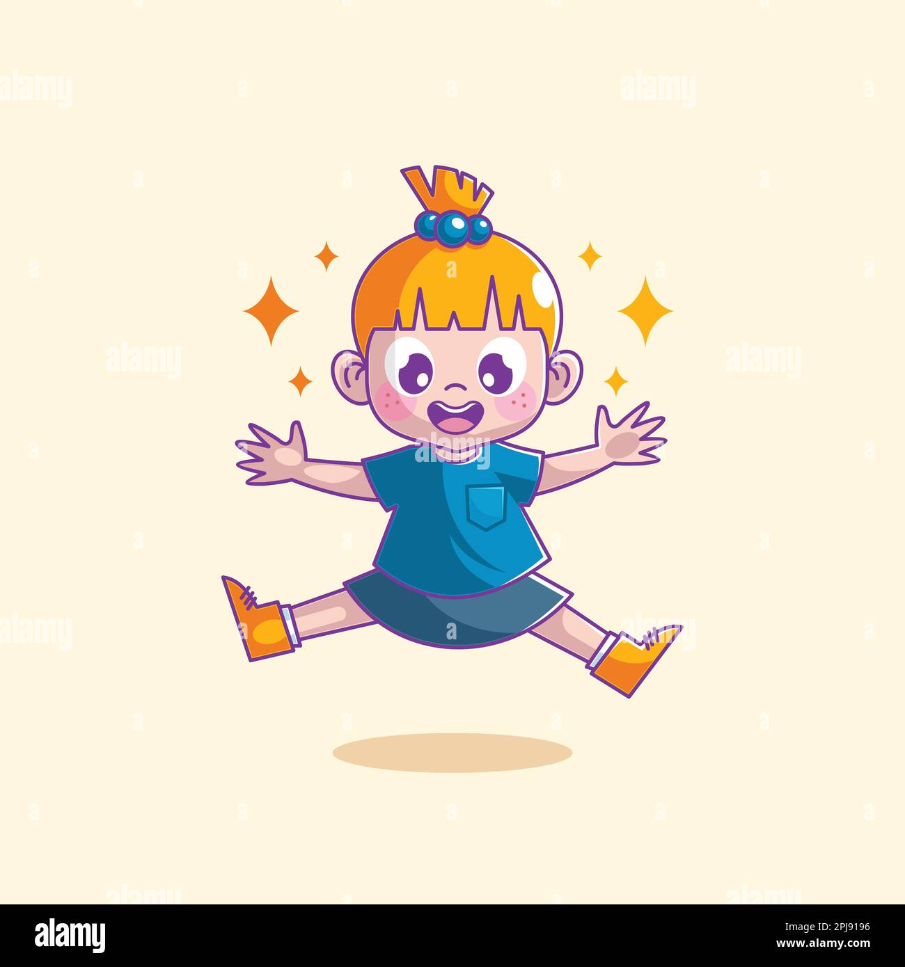 Vector illustration of cartoon kids jumping Stock Vector Image & Art ...