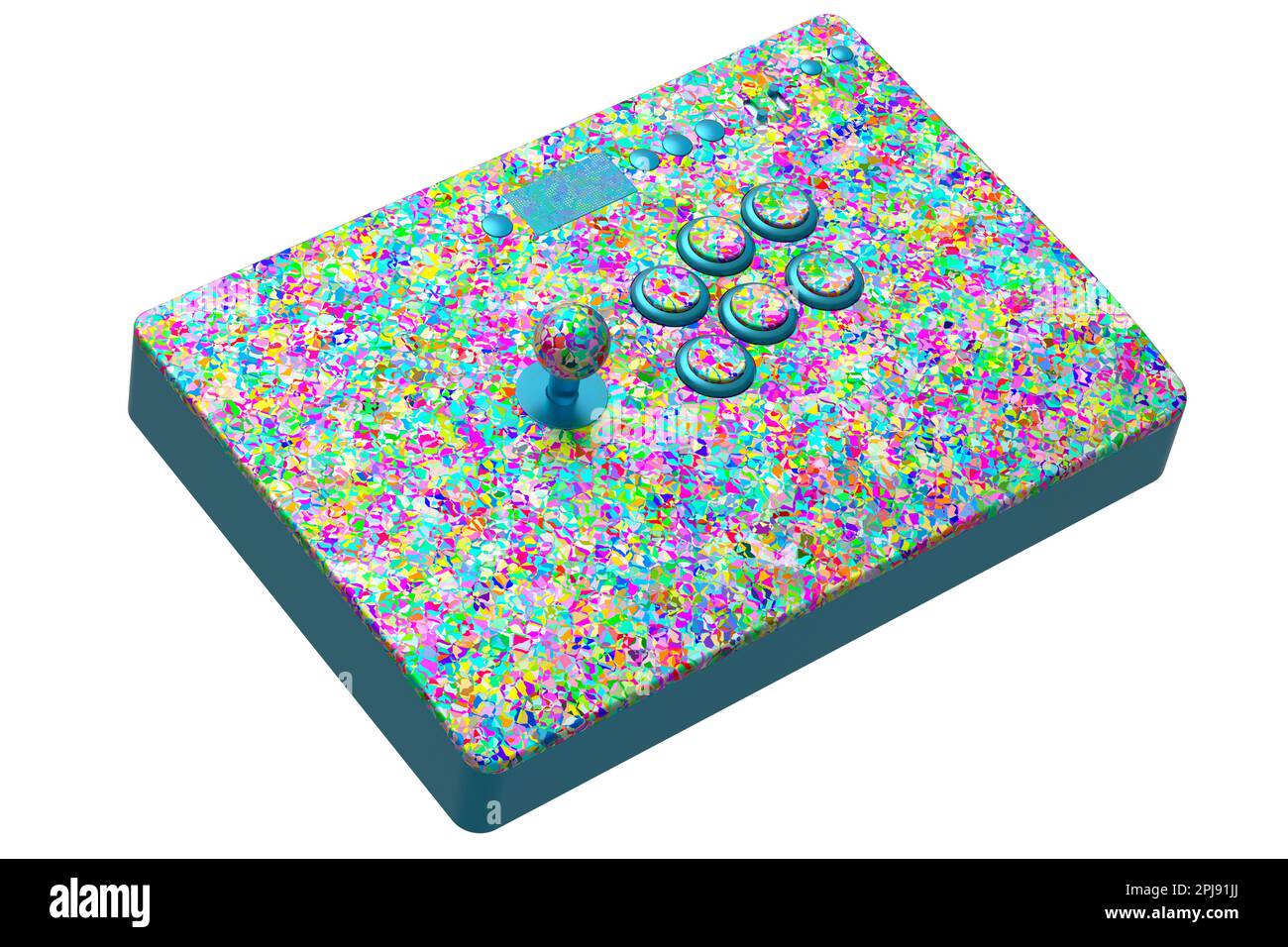 Vintage arcade stick with joystick and tournament-grade buttons with ...