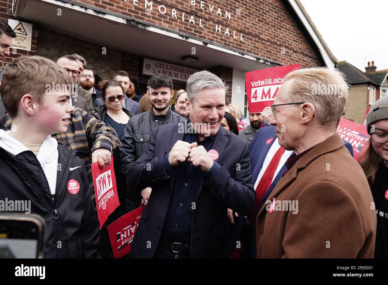 Labour Party leader Sir Keir Starmer meets 14-year-old Rauri Blanchard ...