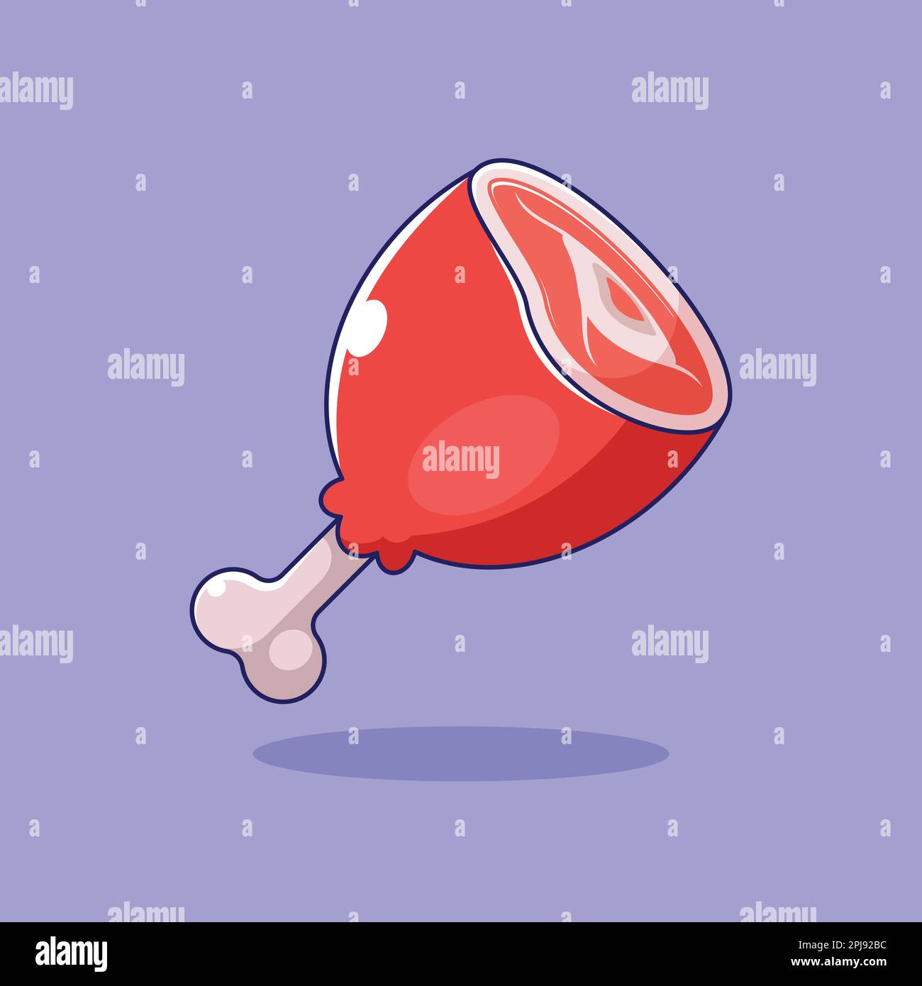 Cartoon leg bone beef steak Stock Vector Image & Art - Alamy