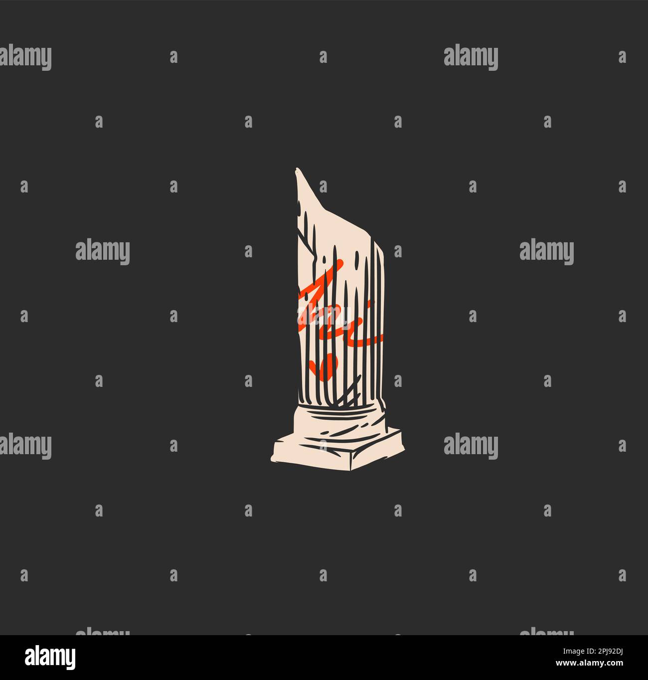 Hand drawn vector abstract outline,graphic,contemporary greek ancient ...