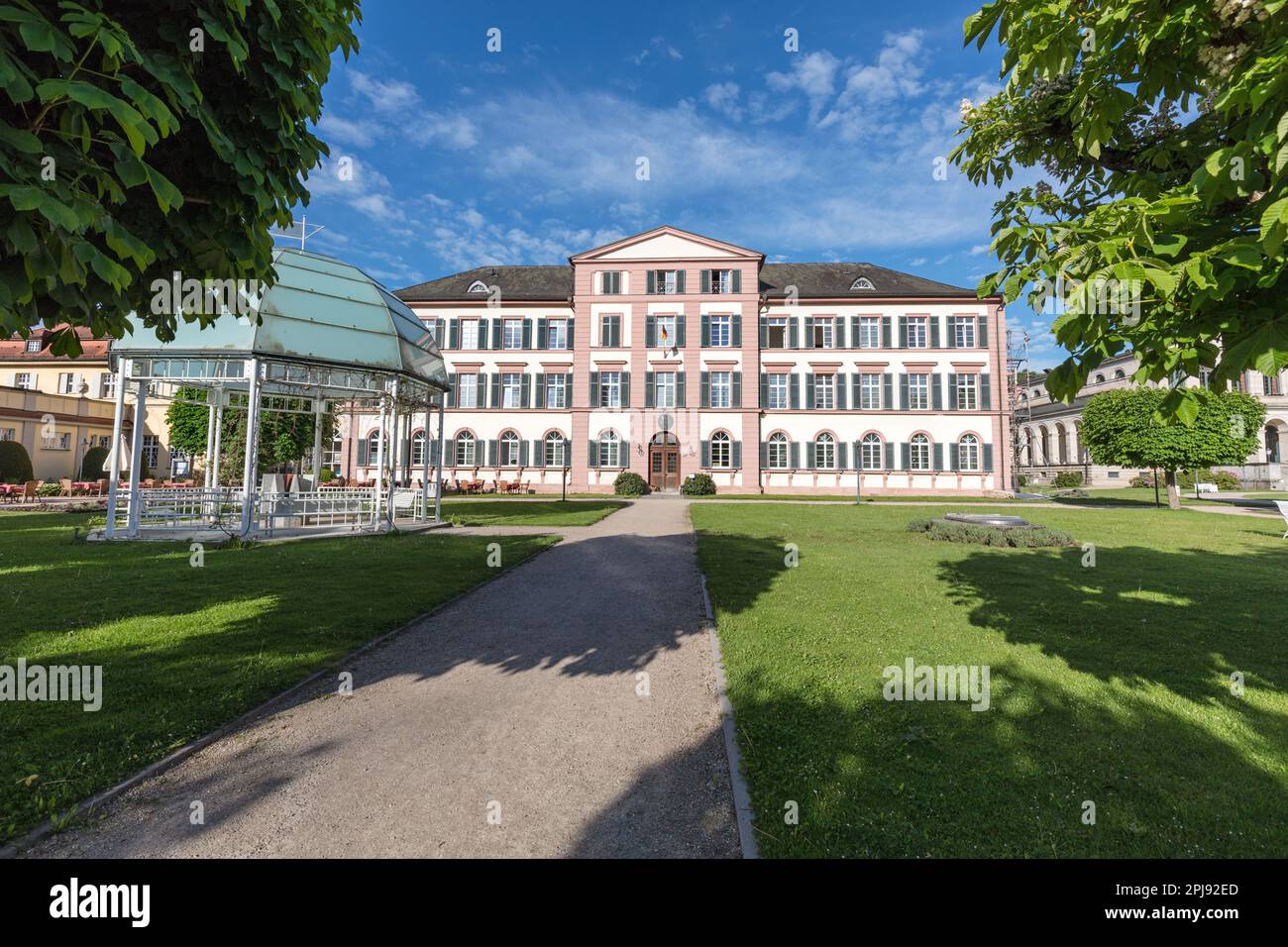 Historic Badhotel from 1823 in the Kurpark in the State Spa, Staatsbad ...
