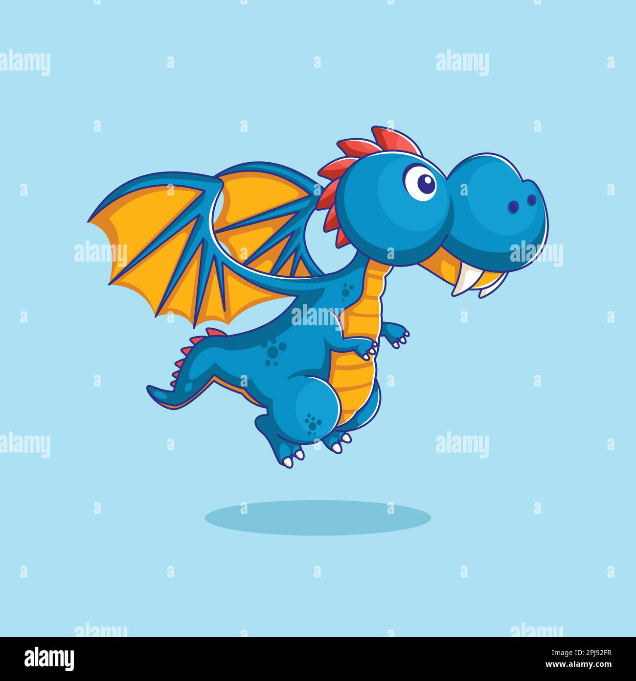 Cartoon style cute flying dragon Stock Vector Image & Art - Alamy