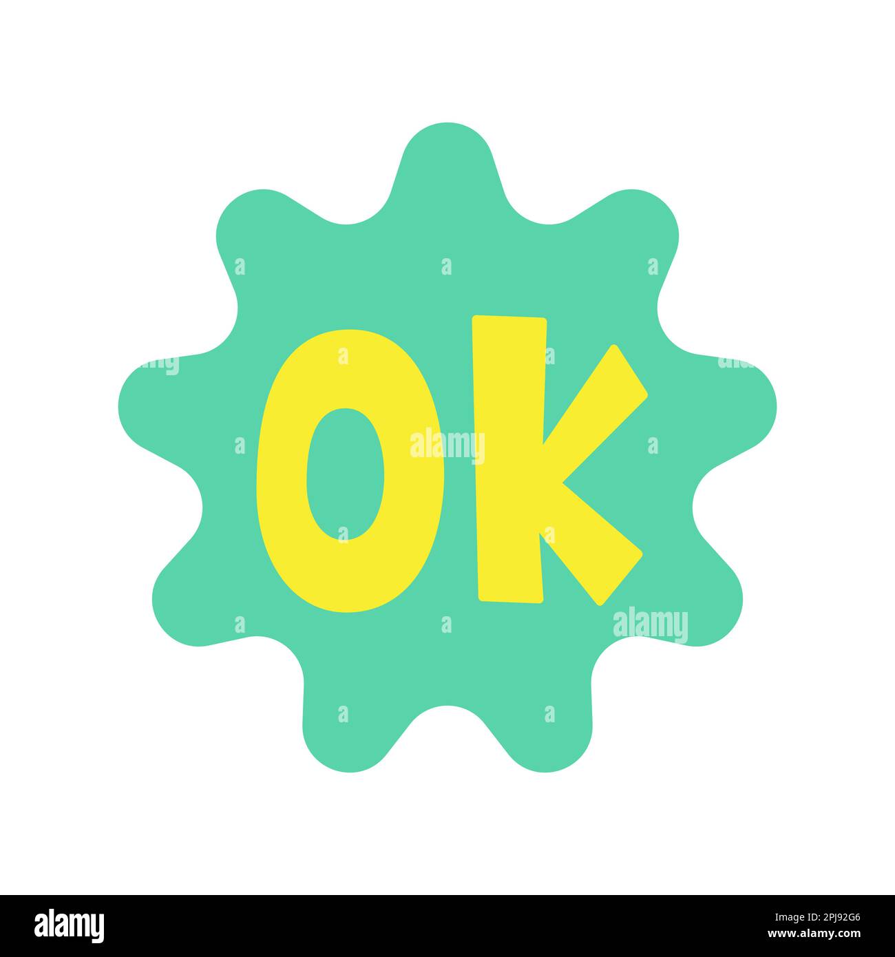 Okay Comic Chat Sticker Vector illustration Stock Vector Image & Art ...
