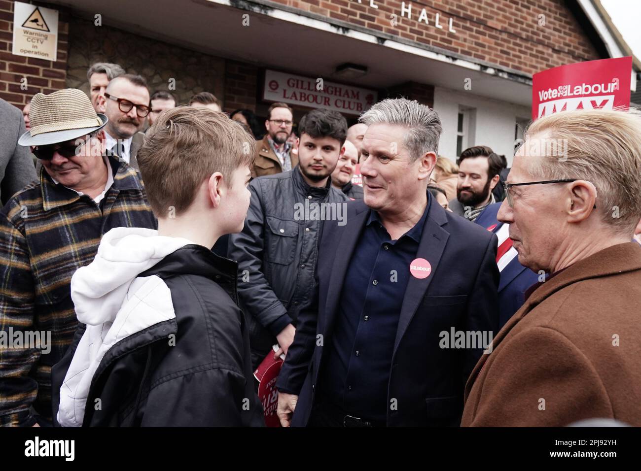 Labour Party leader Sir Keir Starmer meets 14-year-old Rauri Blanchard ...