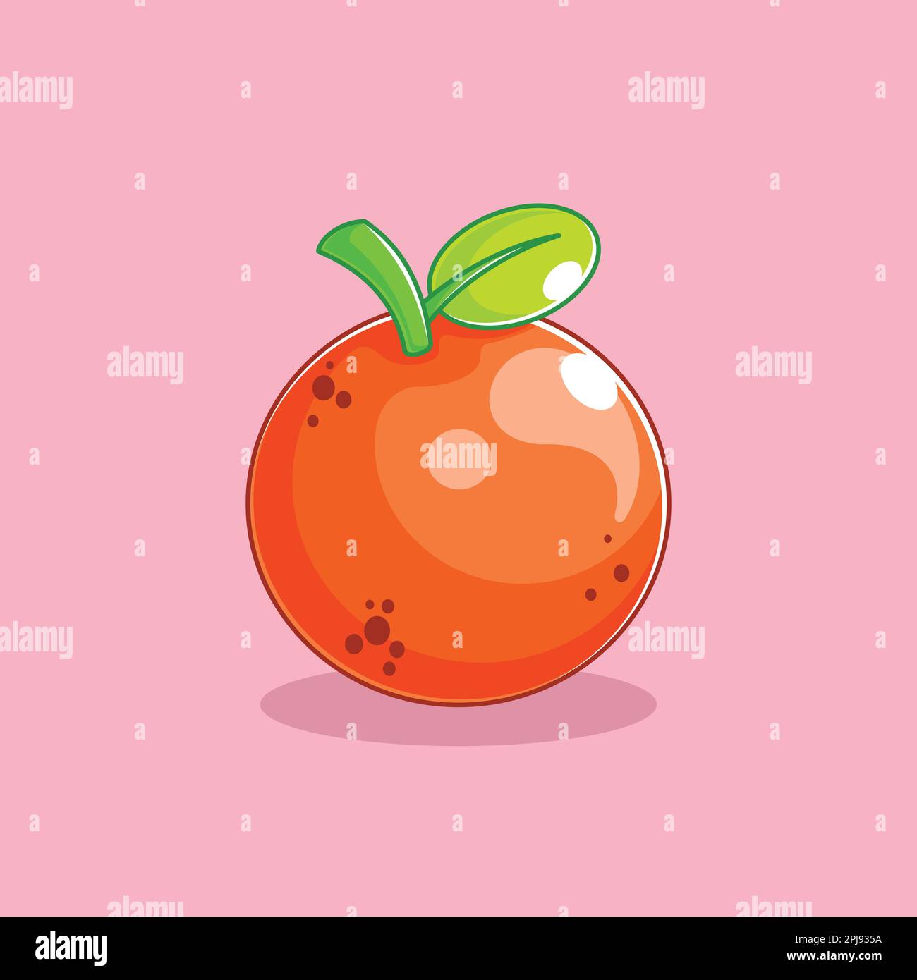 Cartoon style orange design on pink background Stock Vector Image & Art ...