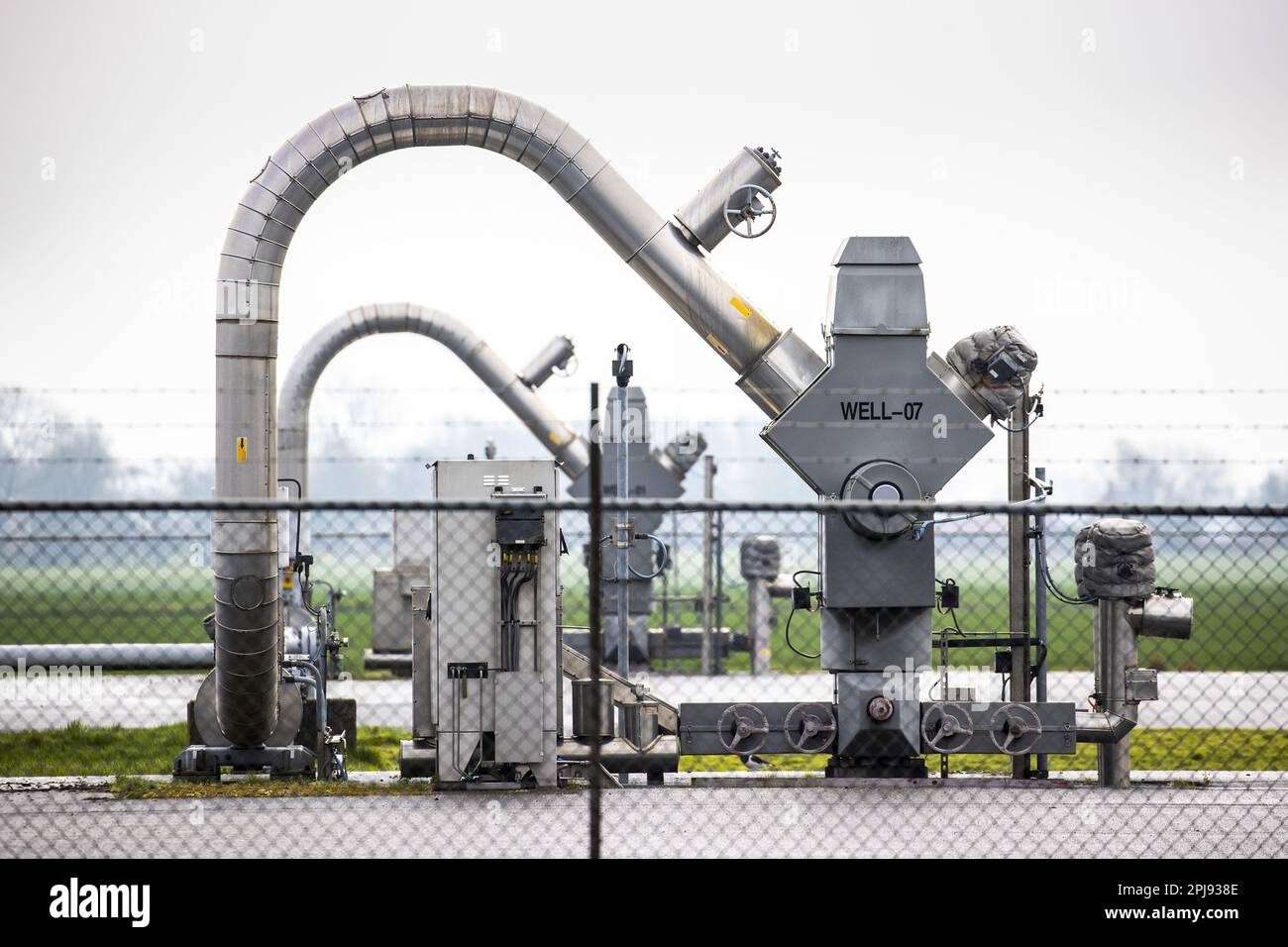 SIDDEBUREN - Natural gas wells at a closed gas extraction and gas ...