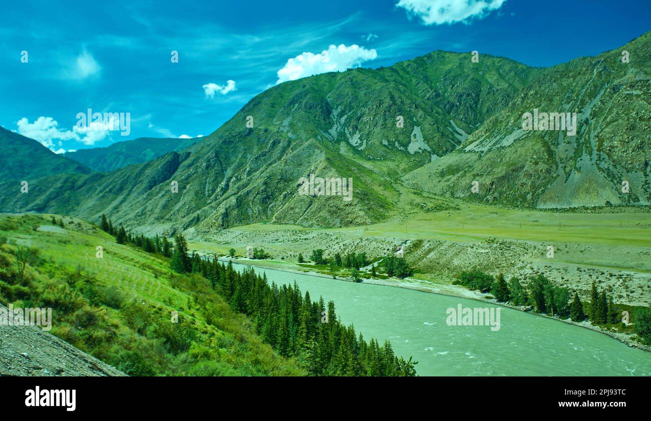Chuysky Trakt, Chuya Highway trunk road in Novosibirsk Oblast, Altai ...