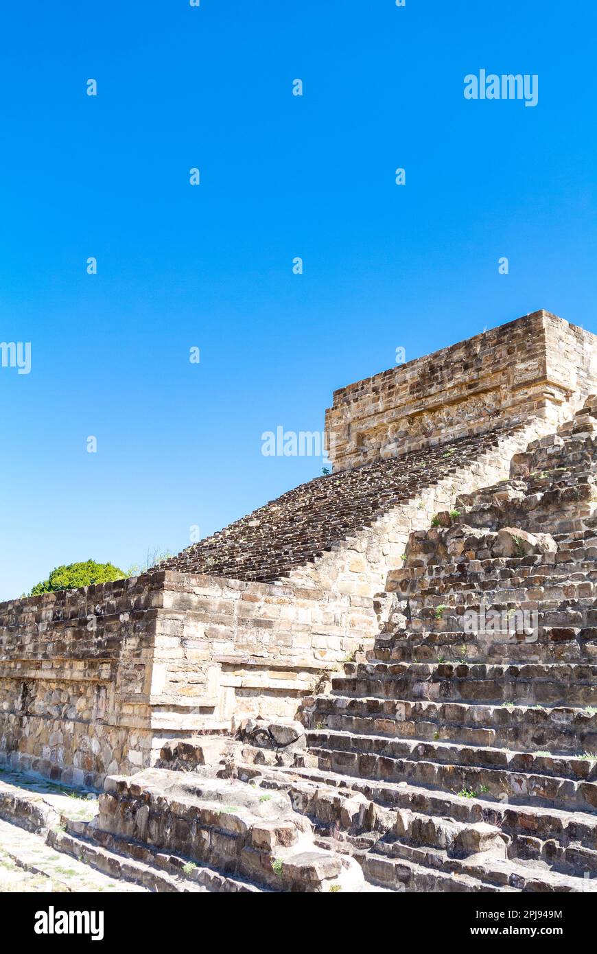 Monte Alban, Oaxaca de Juárez, Mexico, A mayan pyramid of Monte Alban ...