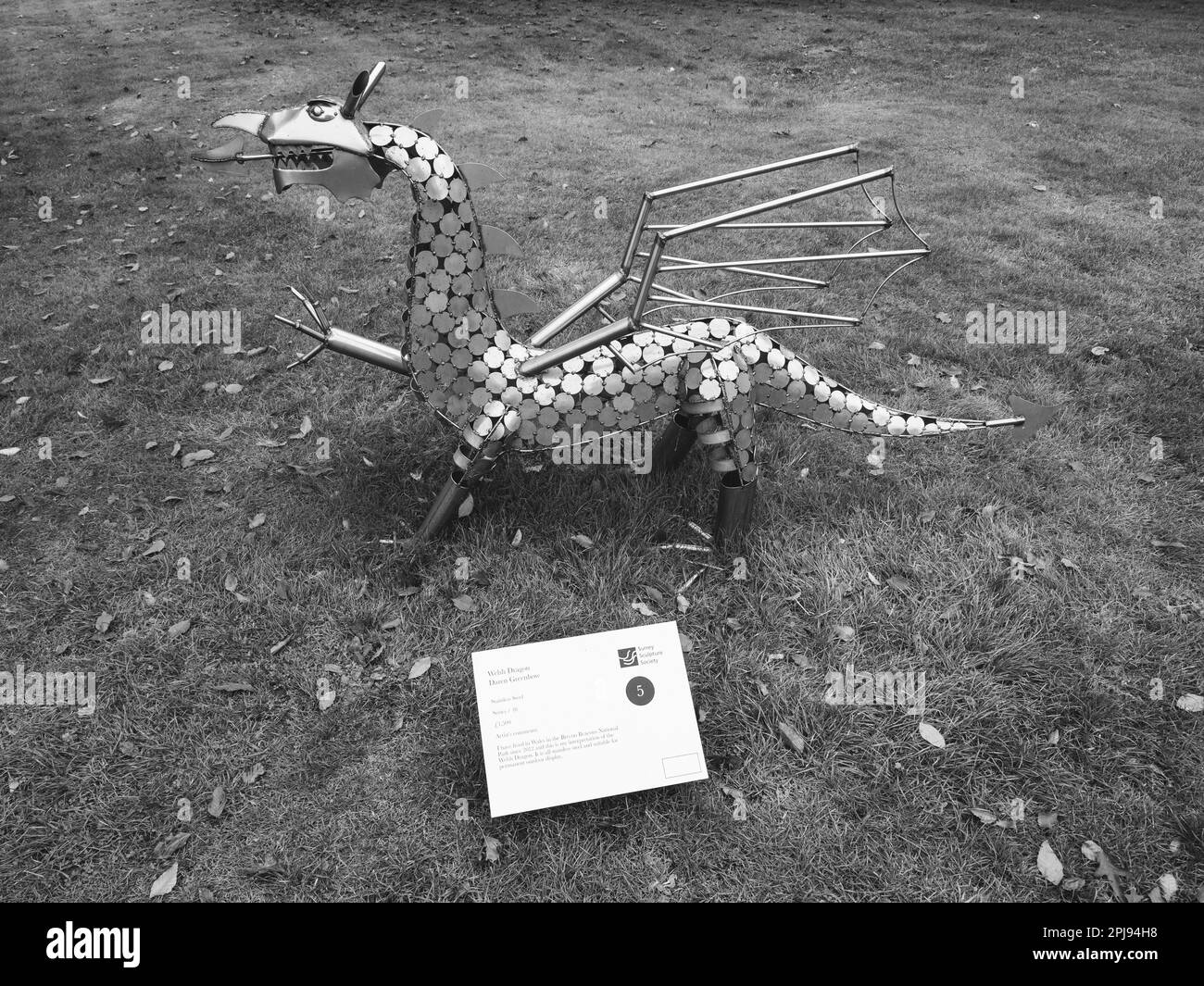 Black and White Dragon Sculpture, The Savill Garden, Windsor Royal Park ...
