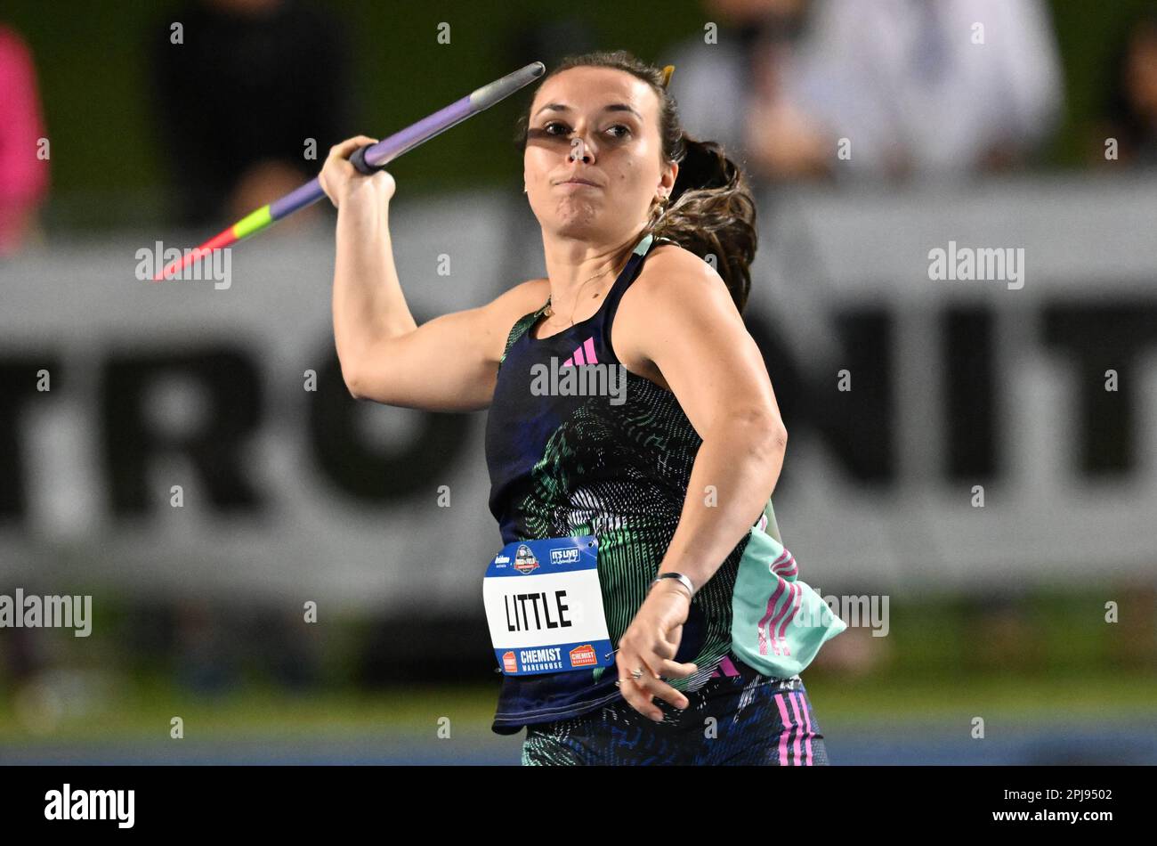 Mackenzie Little in action during the women’s Javelin Throw during the ...
