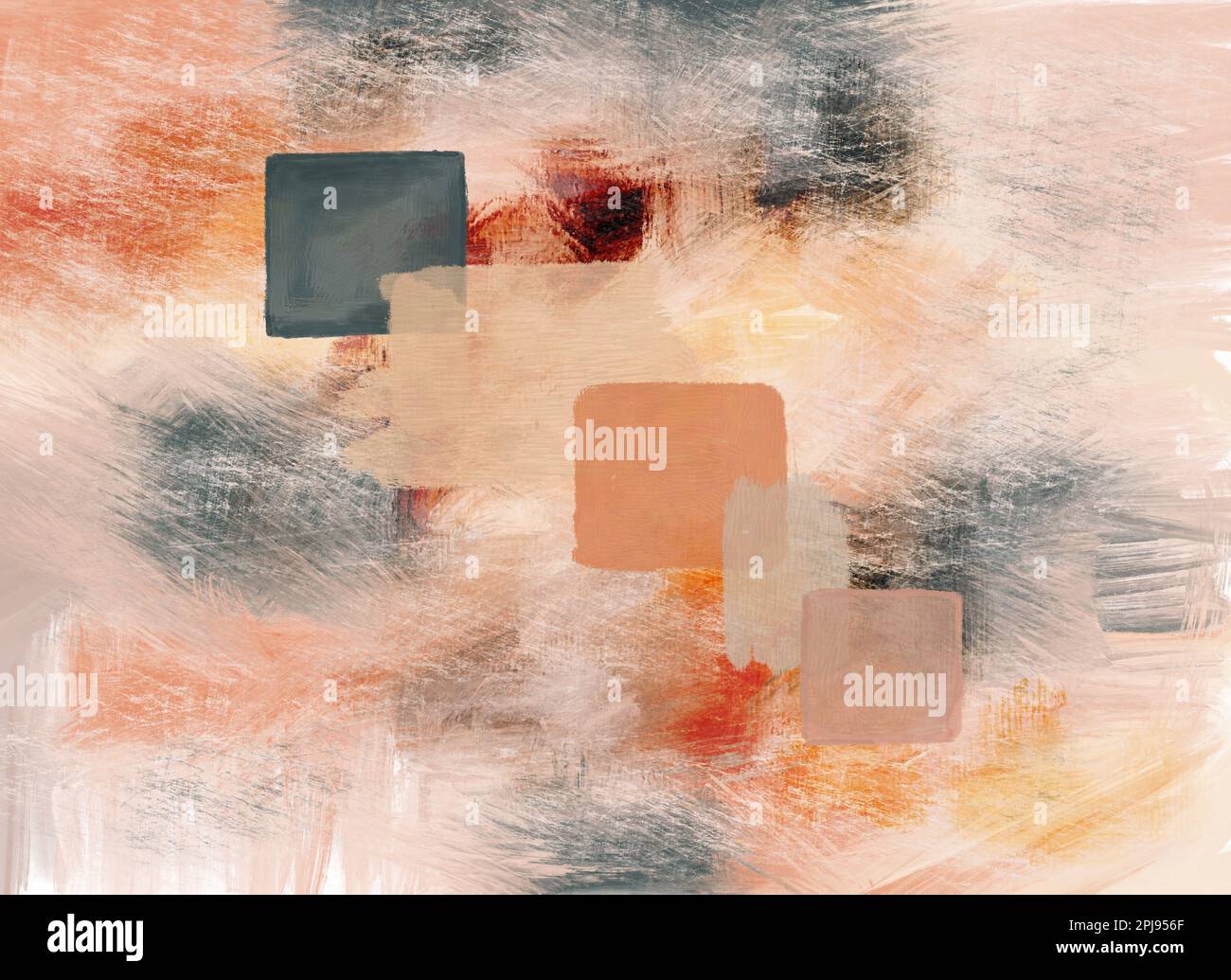 abstract oil paint texture on canvas. Hand drawn oil painting with ...