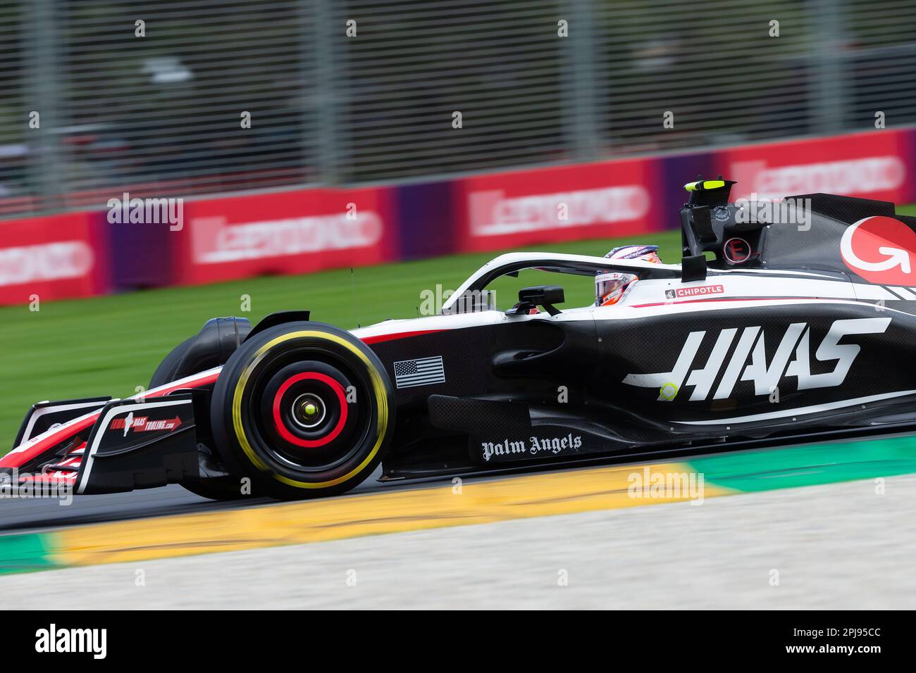 Melbourne, Australia, 1 April, 2023. Nico Hulkenberg (27) driving for MoneyGram Haas F1 Team ...