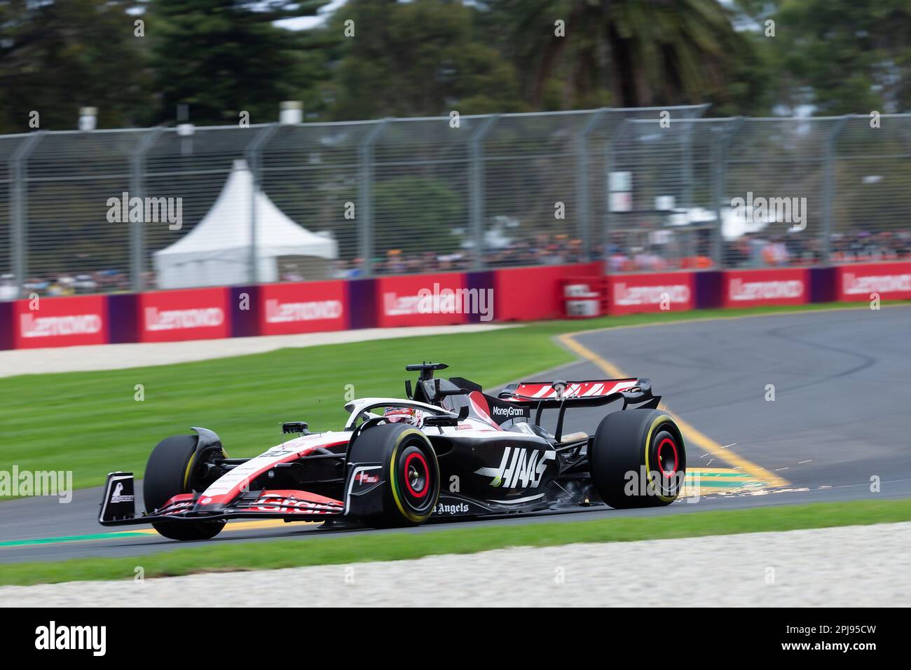 Melbourne, Australia, 1 April, 2023. Nico Hulkenberg (27) driving for MoneyGram Haas F1 Team ...