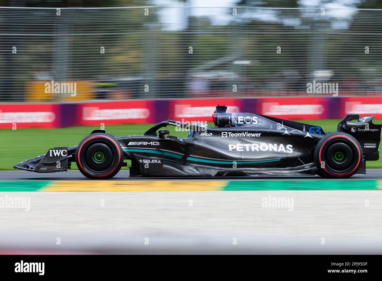 Melbourne, Australia, 1 April, 2023. George Russell (63) driving for ...