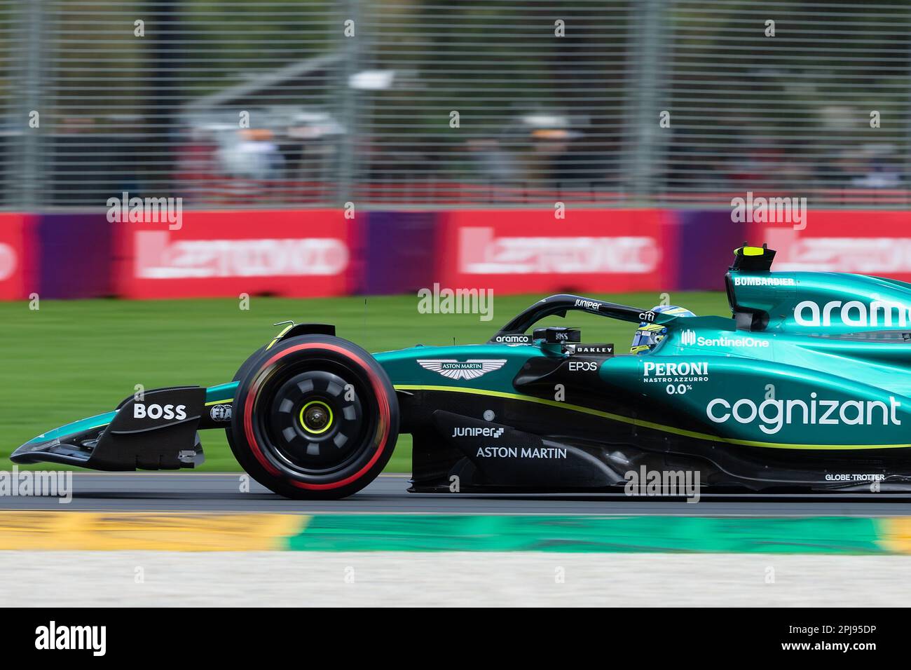 Melbourne, Australia, 1 April, 2023. Fernando Alonso (14) driving for ...