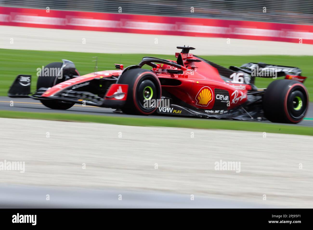 Melbourne, Australia, 1 April, 2023. Charles Leclerc (16) driving for ...