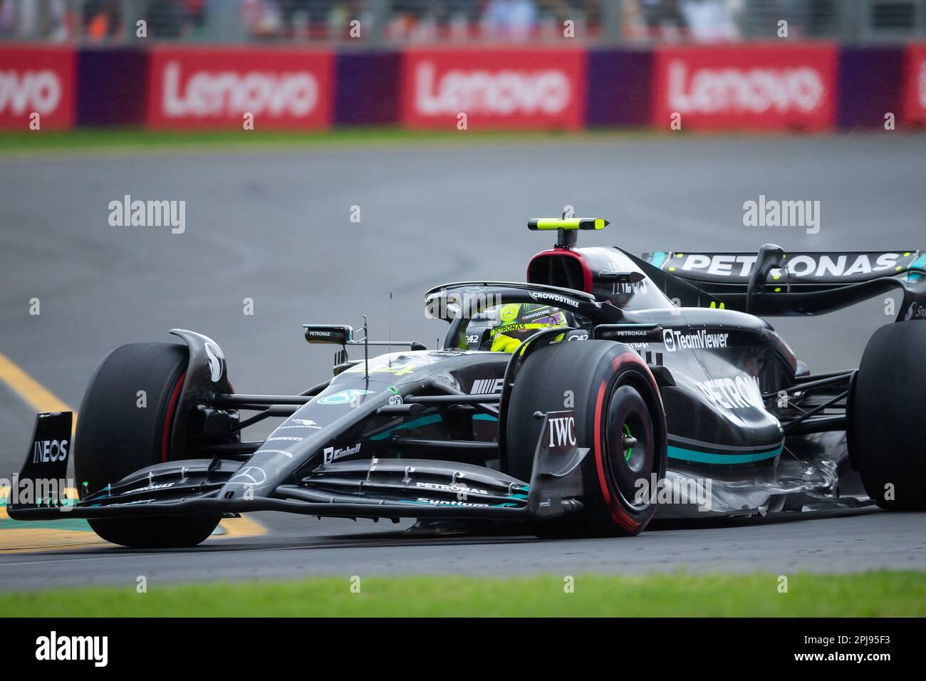 Melbourne, Australia, 1 April, 2023. Lewis Hamilton (44) driving for ...