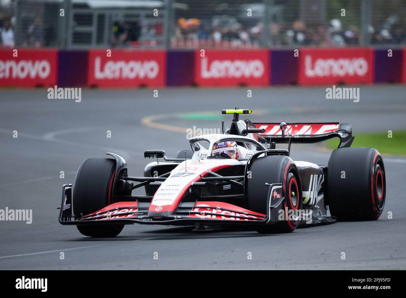 Melbourne, Australia, 1 April, 2023. Nico Hulkenberg (27) driving for MoneyGram Haas F1 Team ...