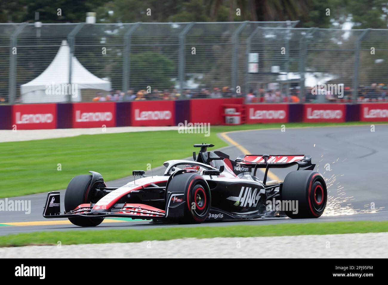 Melbourne, Australia, 1 April, 2023. Kevin Magnussen (20) driving for ...
