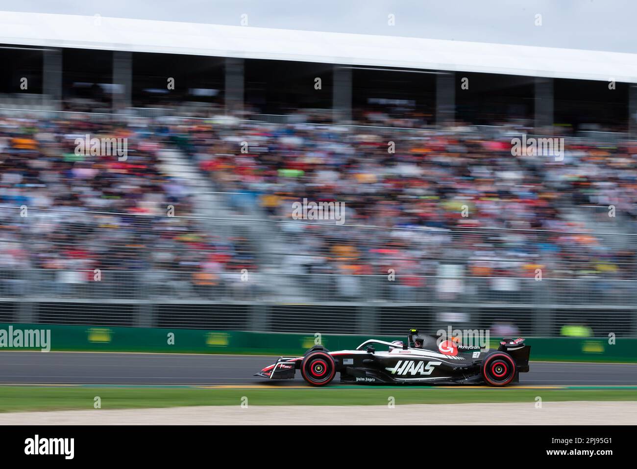 Melbourne, Australia, 1 April, 2023. Nico Hulkenberg (27) driving for MoneyGram Haas F1 Team ...