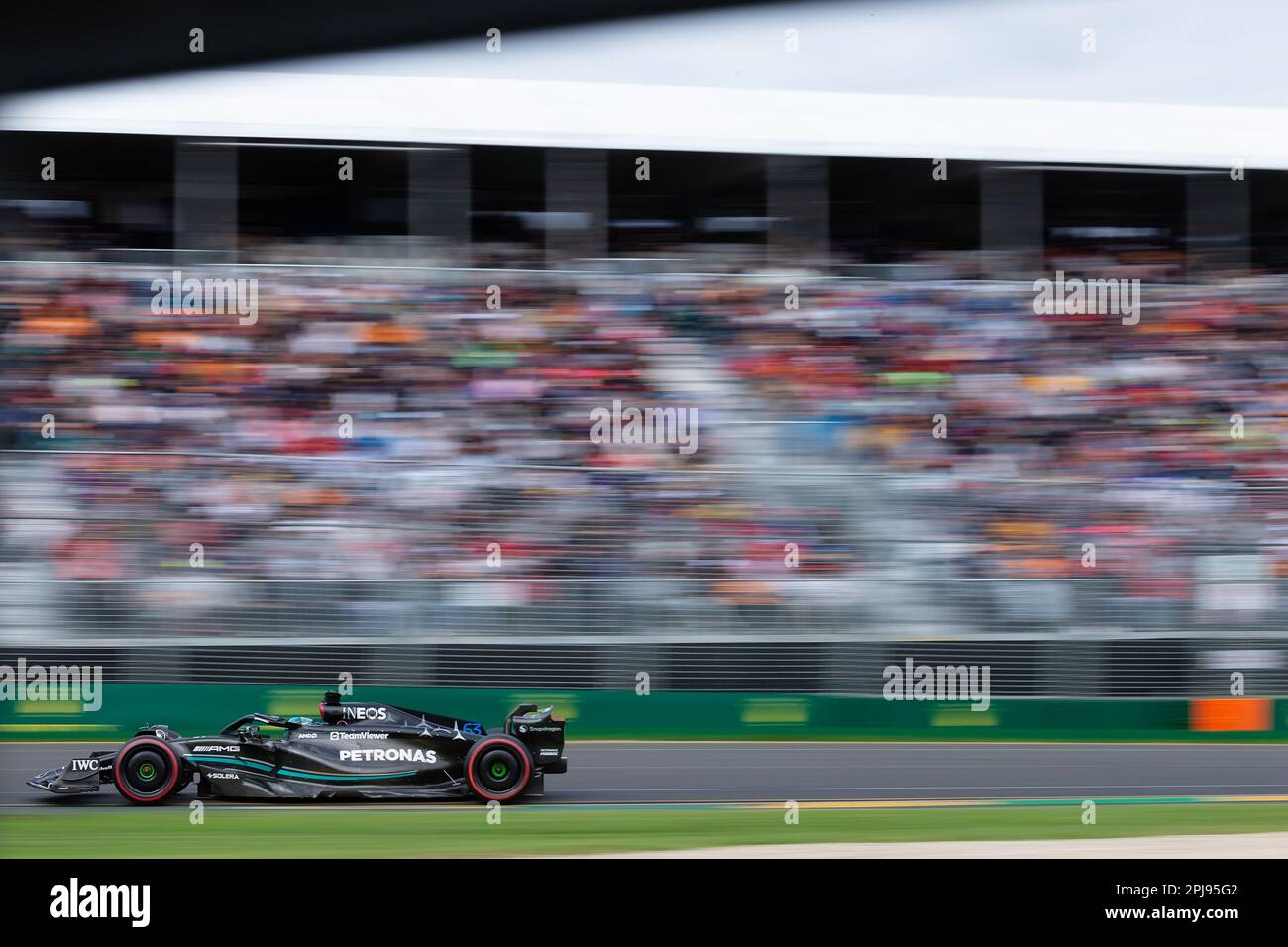 Melbourne, Australia, 1 April, 2023. George Russell (63) driving for ...