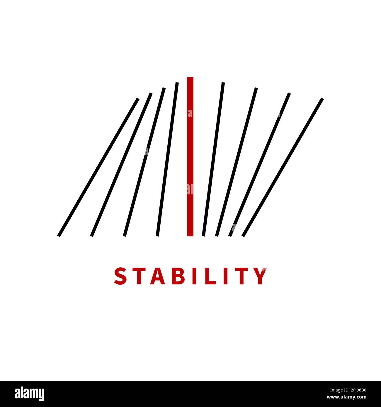 Stability in crisis metaphor, financial wellbeing icon. Stability ...