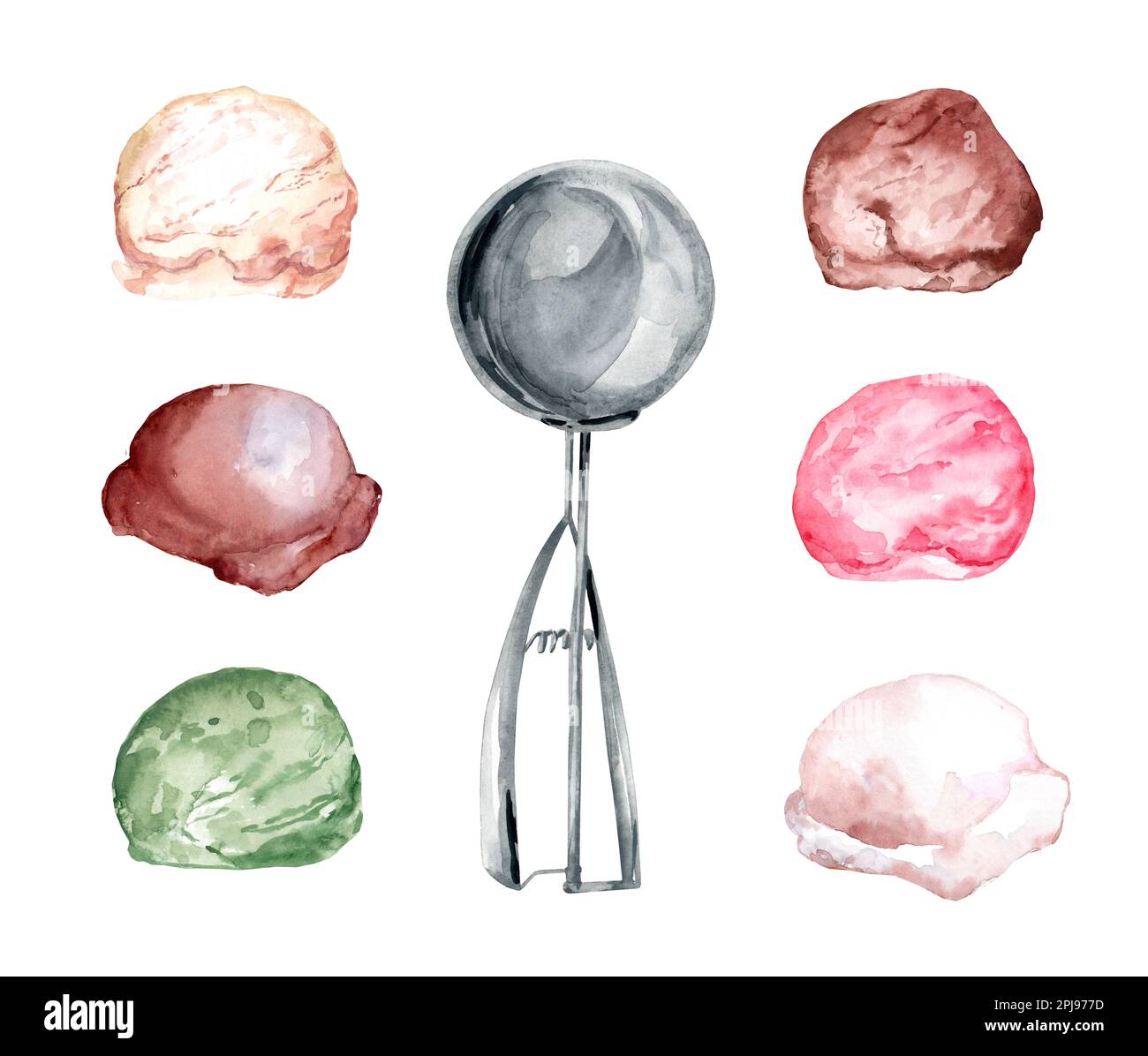 Vanilla realistic set ice Cut Out Stock Images & Pictures - Alamy