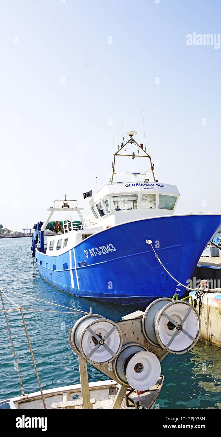 Port of Rosas in Girona, Costa Brava, Catalunya, Spain, Europe Stock ...