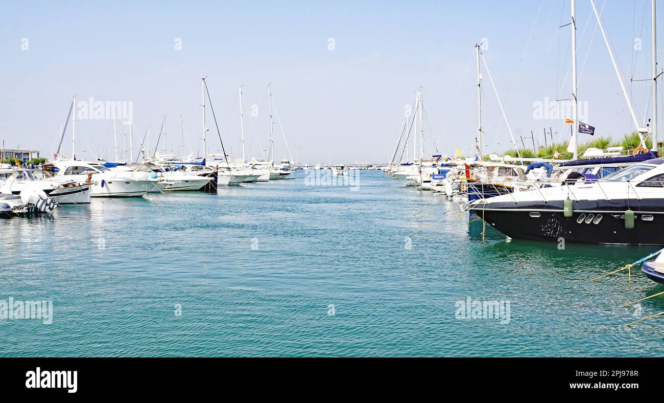 Port of Rosas in Girona, Costa Brava, Catalunya, Spain, Europe Stock ...