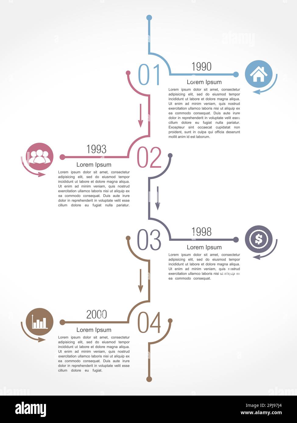 Vertical timeline infographics design template, vector eps10 ...