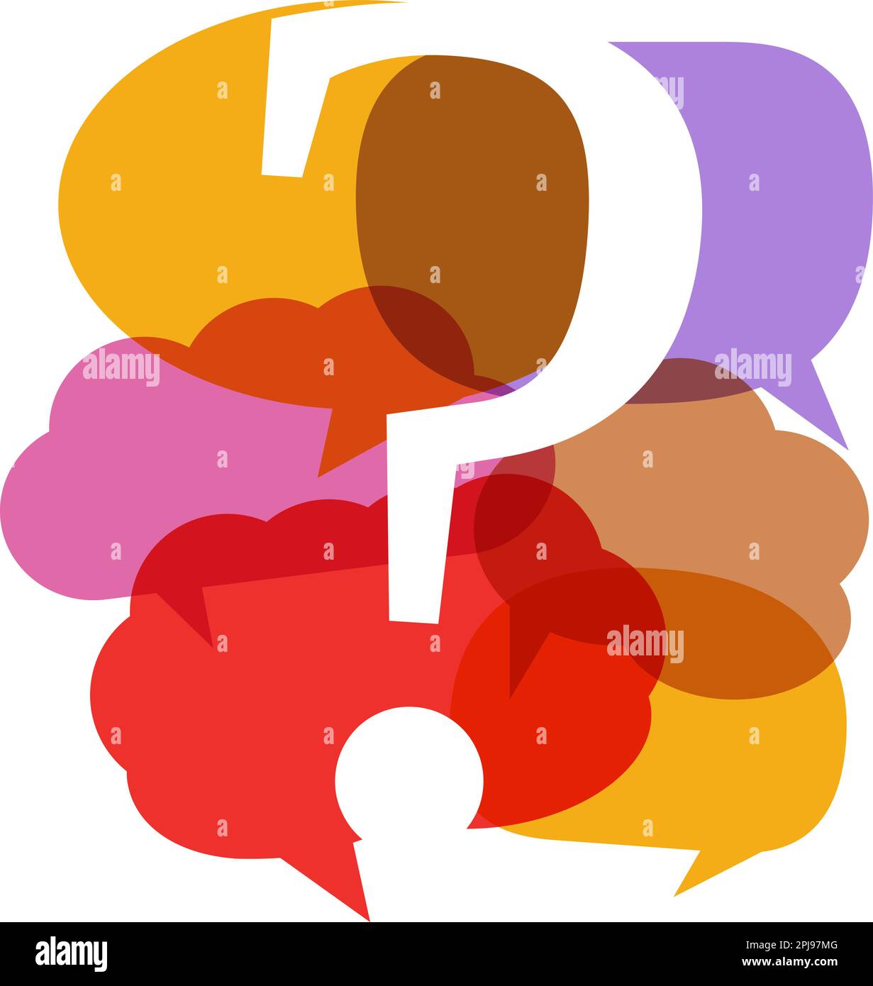 Speech bubbles with question mark, vector eps10 illustration Stock Vector Image & Art - Alamy