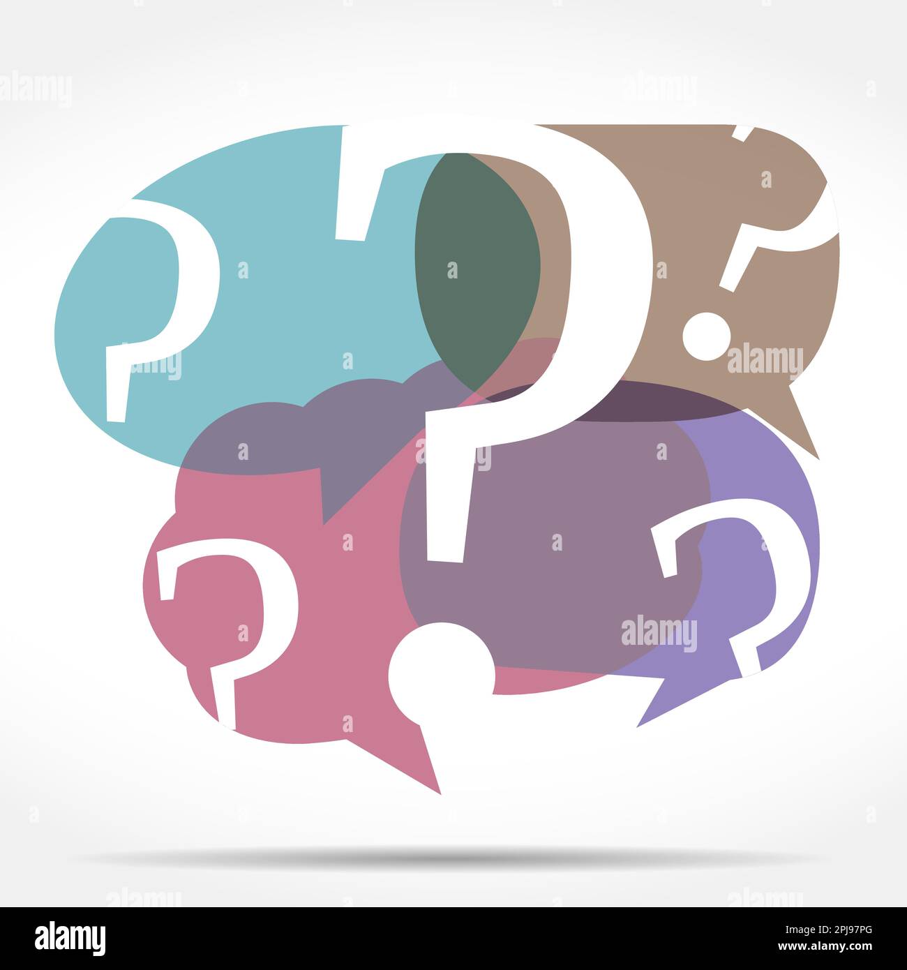 Speech bubbles with question marks, vector eps10 illustration Stock ...