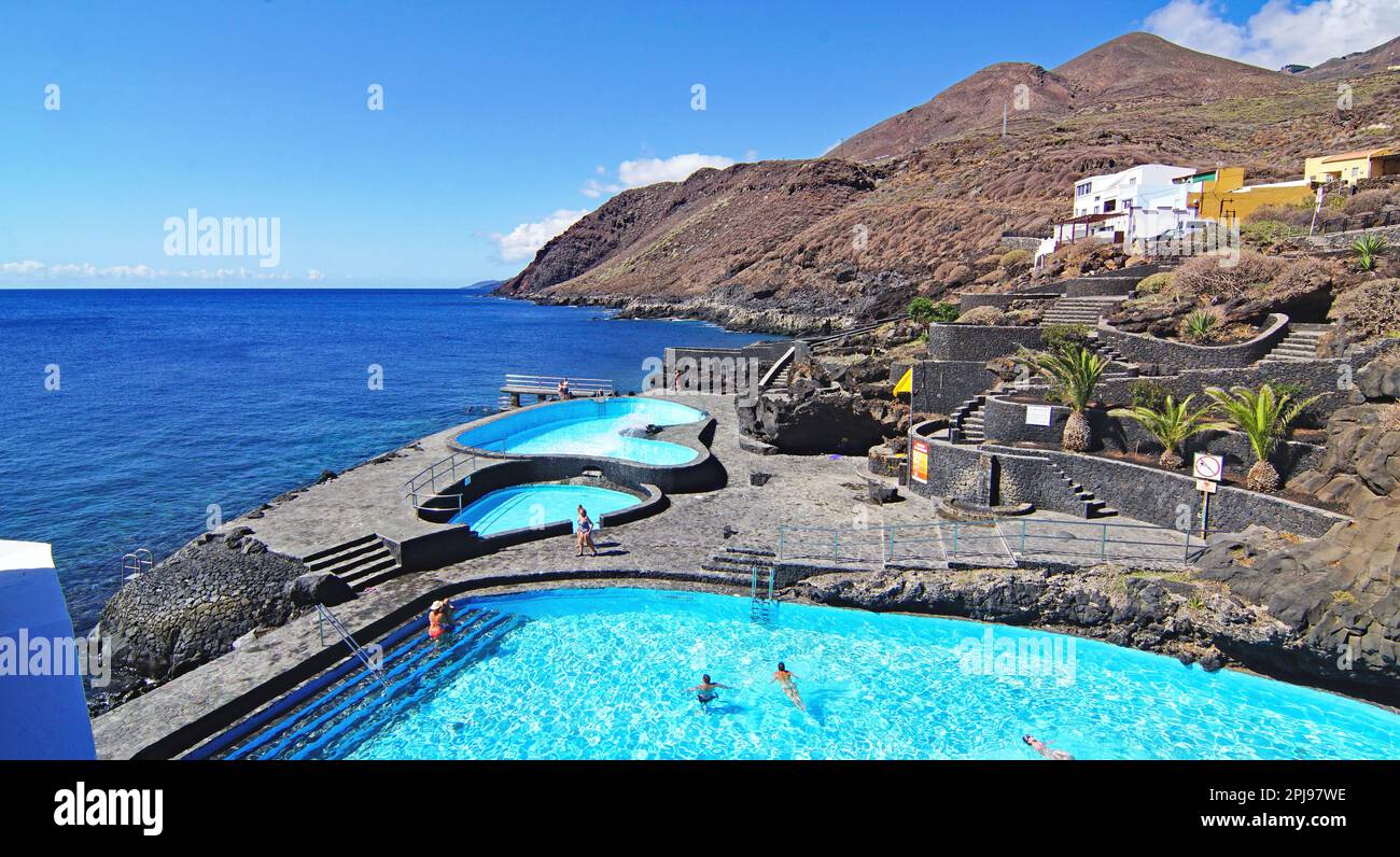 Promenade and pools of La Caleta, Valverde, El Hierro, Santa Cruz de ...