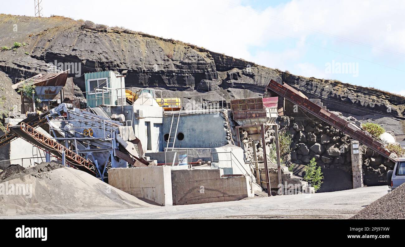 Quarry on the island of El Hierro, Santa Cruz de Tenerife, Canary ...